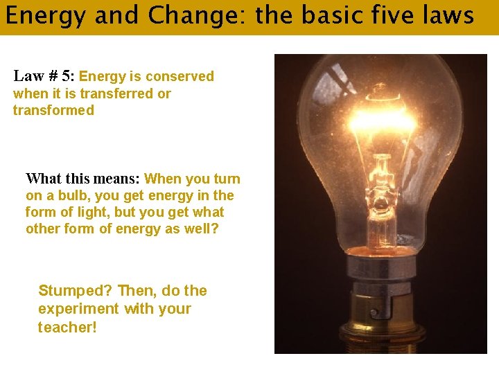 Ed Energy explains the five basic rules of
