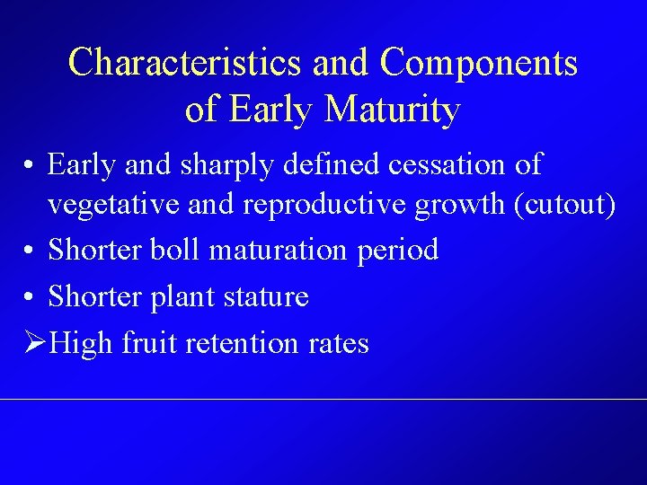 Benefits and Liabilities Associated with Early Maturity and