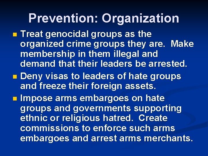 Ten Ways To Prevent Genocide Dr Gregory Stanton