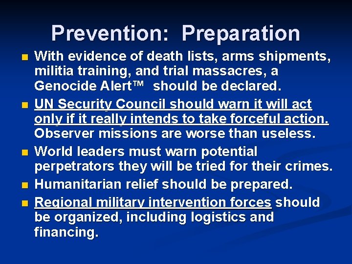 Ten Ways To Prevent Genocide Dr Gregory Stanton