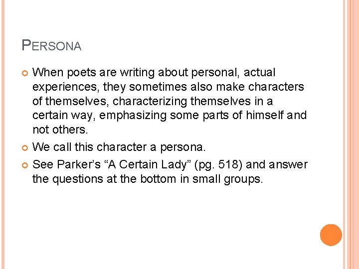 ENGLISH B 1 B Speaker situation and setting