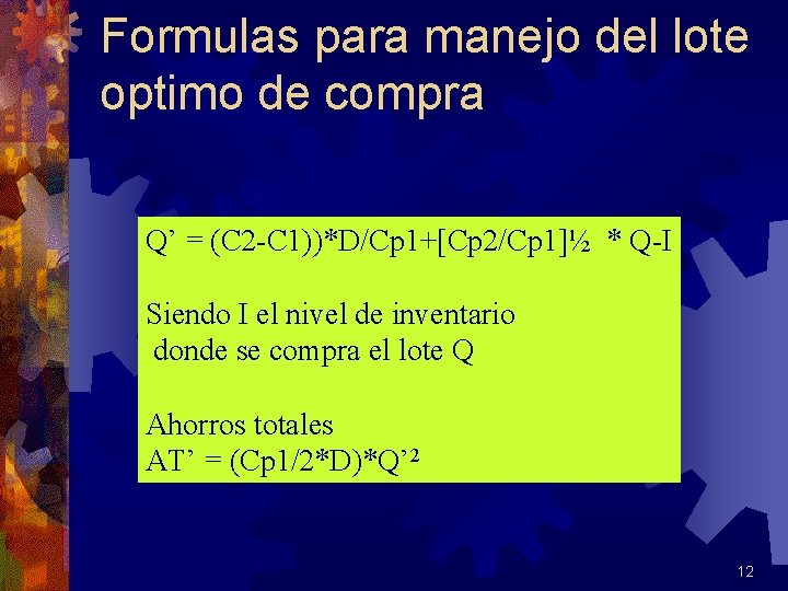 Modelos de Inventario Modelo con Descuento por cantidad