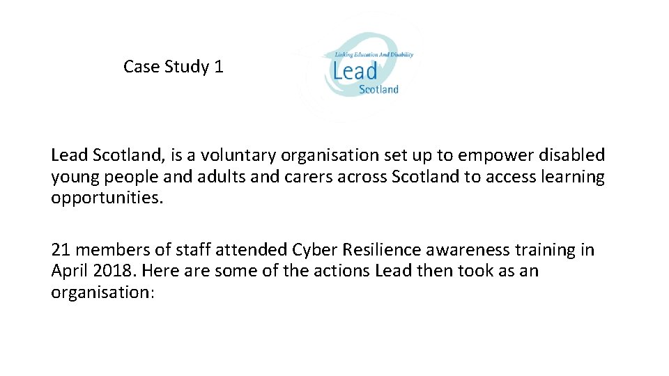 Creating the conditions for a cyber resilient Scotland