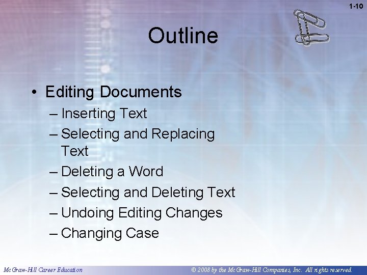 Office Word 2007 Lab 1 Creating and Editing