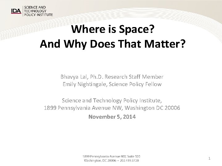 Where is Space And Why Does That Matter