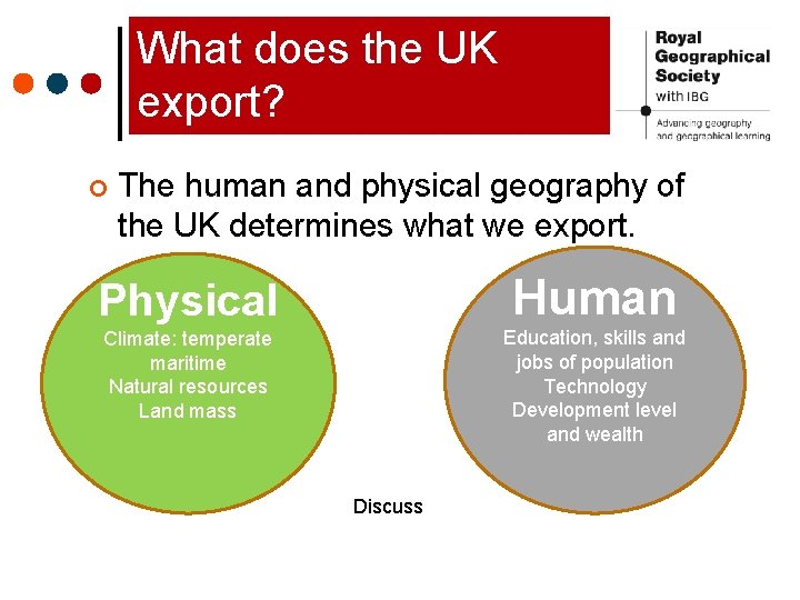 Lesson five What does the UK export Global