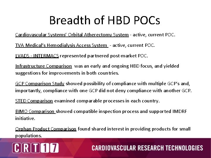 Lessons Learned Through HBD The Industrys View Neal