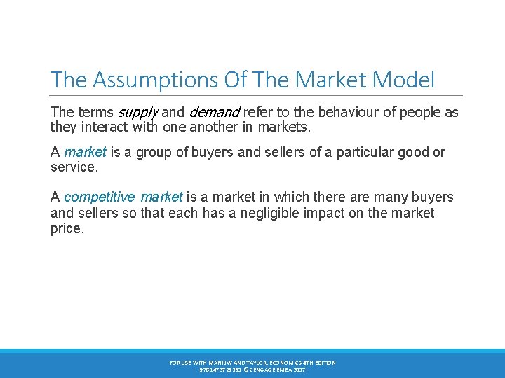 3 THE MARKET FORCES OF SUPPLY AND DEMAND