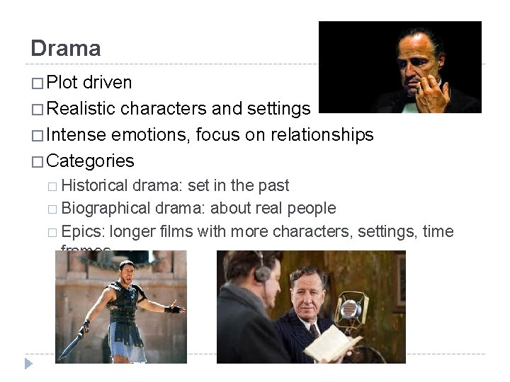 Film Genres Unit 2 Definitions Genre a classification