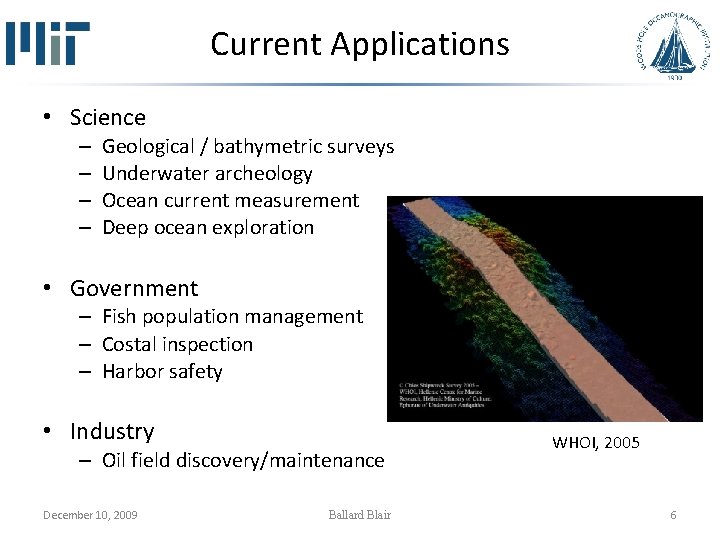 Communicating through the Ocean Introduction and Challenges Ballard