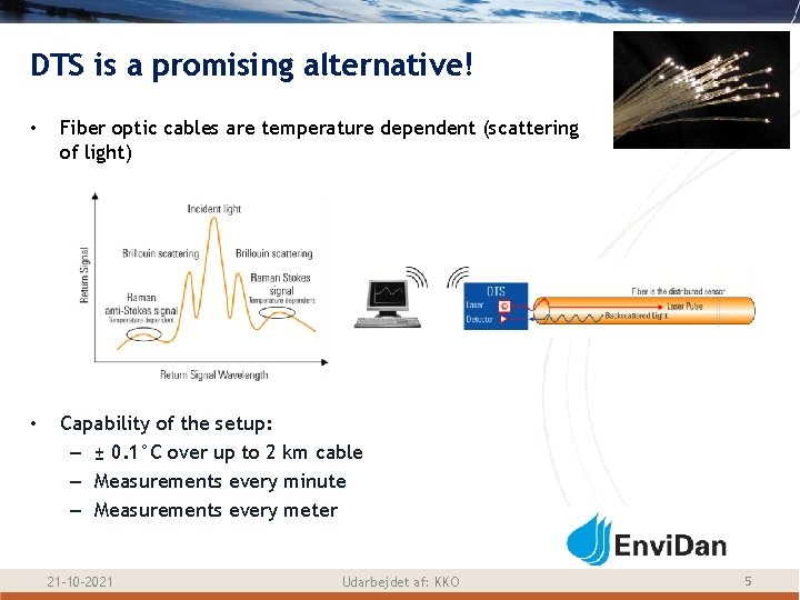 Using distributed temperature sensing DTS to search for