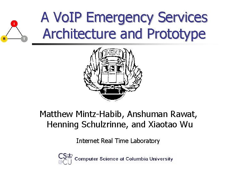 A Vo IP Emergency Services Architecture and Prototype