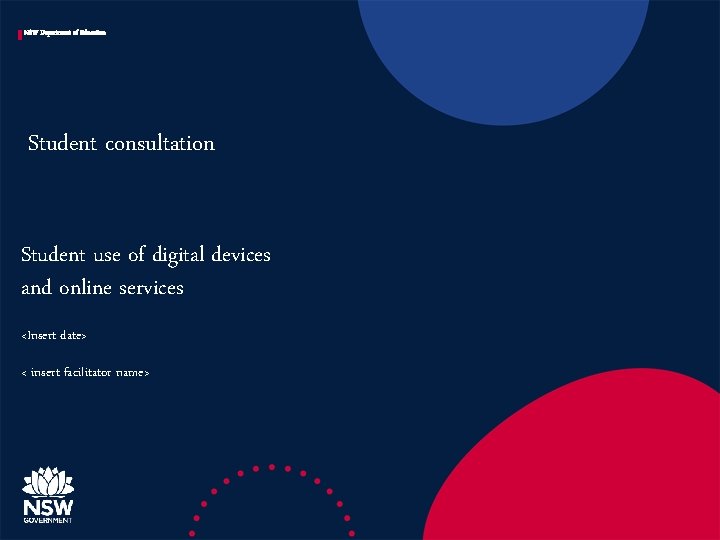 NSW Department of Education Student consultation Student use