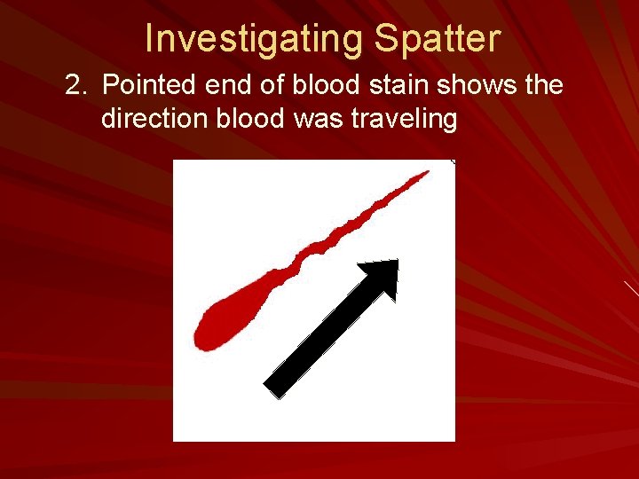 AIM How do blood spatterns help solve crimes