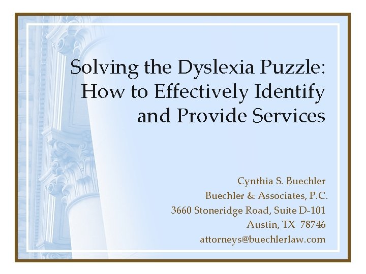 Solving the Dyslexia Puzzle How to Effectively Identify