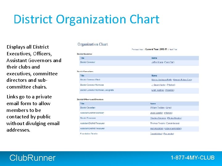 Welcome to Club Runner Club Runner for District