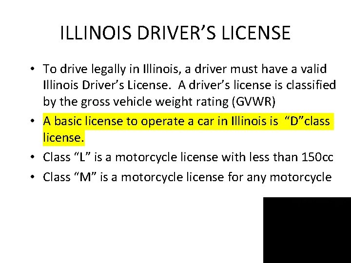 Chapter 1 Illinois Drivers License REAL ID The