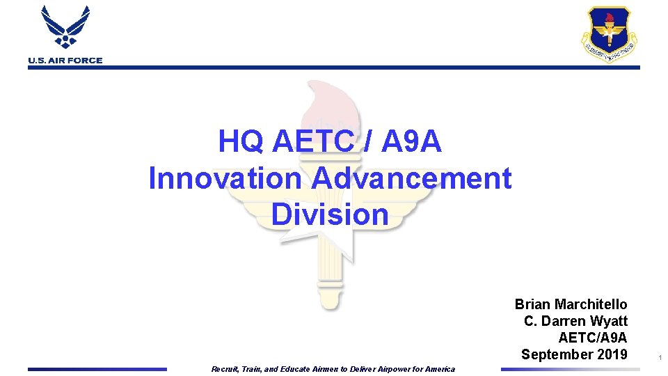 HQ AETC A 9 A Innovation Advancement Division