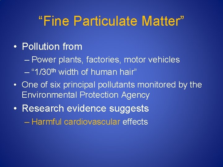 Social Genomics II Air Pollution and the Brain