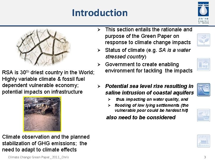 National Climate Change Response Green Paper Comments by