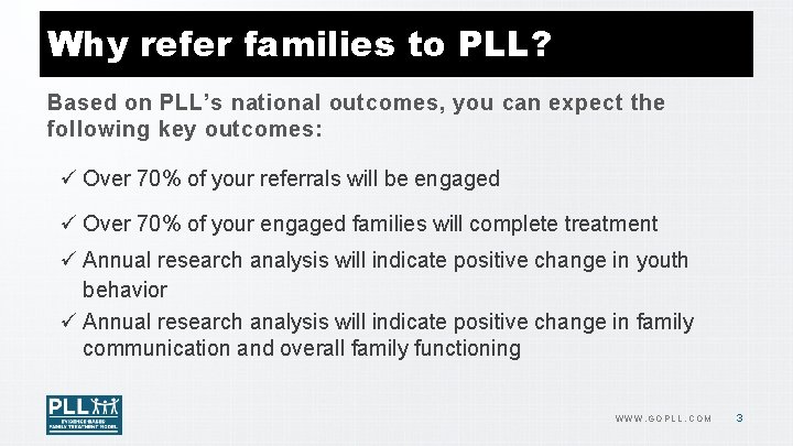 Who should be referred to PLL PLLs Inclusionary