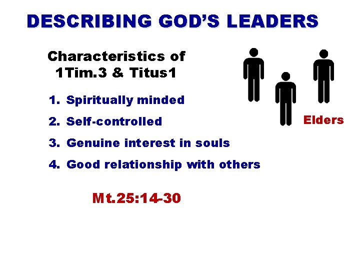 DESCRIBING GODS LEADERS 4 Ls 1 3 Words
