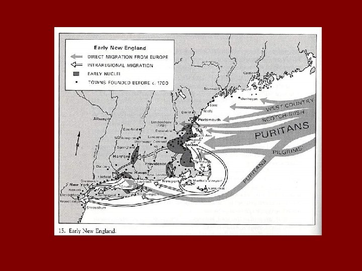 Early English Migration Map New England Different Objective