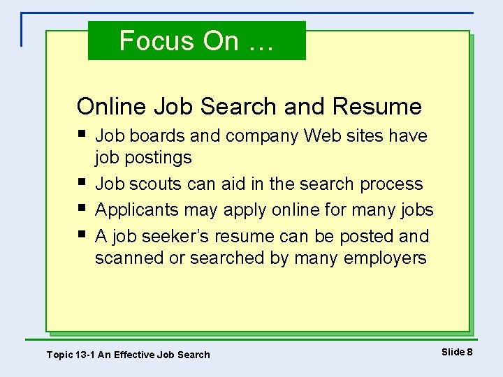 The Office Procedures and Technology Chapter 13 Planning