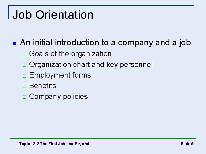 The Office Procedures and Technology Chapter 13 Planning