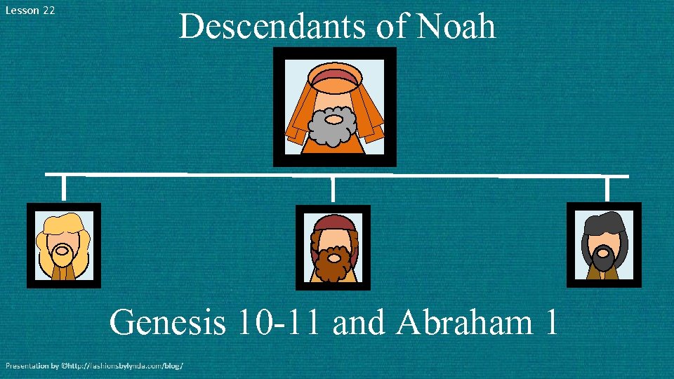 Lesson 22 Descendants of Noah Genesis 10 11
