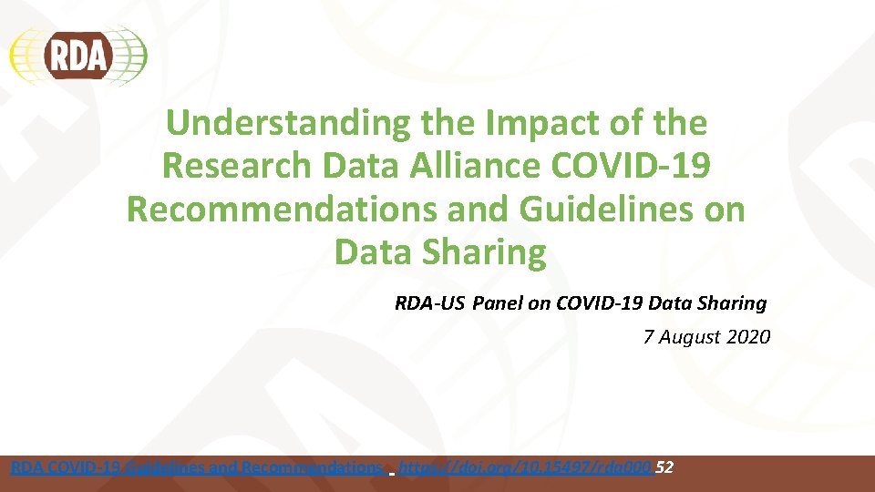 Understanding the Impact of the Research Data Alliance
