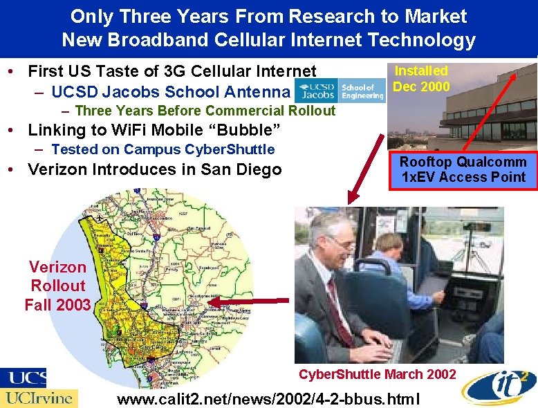 Calit 2 Partnering to Invent the Ubiquitous Future