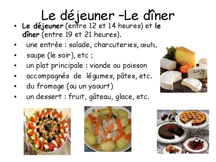 Table des matires Heures et nombres de repas