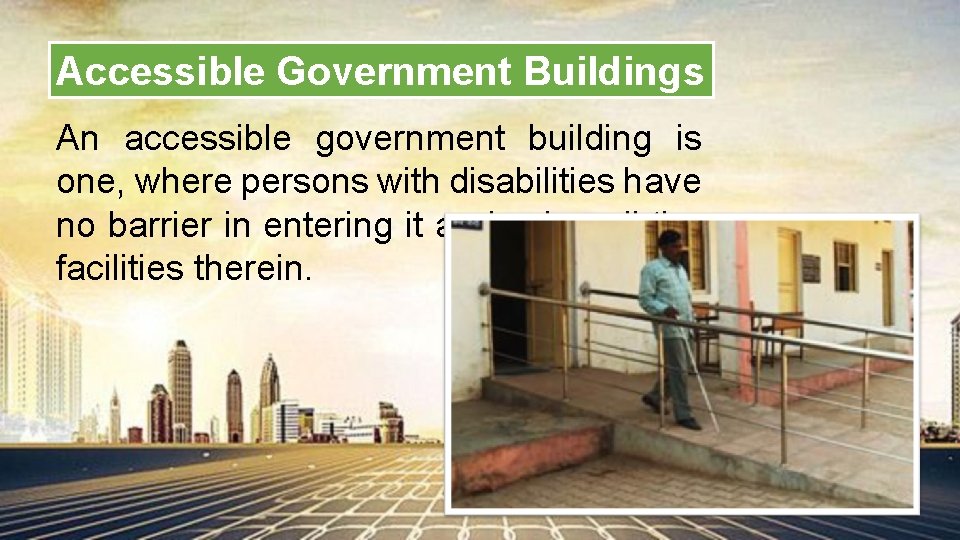 Accessible India Campaign is a nationwide Campaign launched