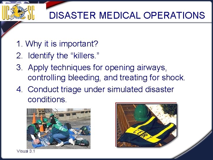 DISASTER MEDICAL OPERATIONS 1 Why it is important