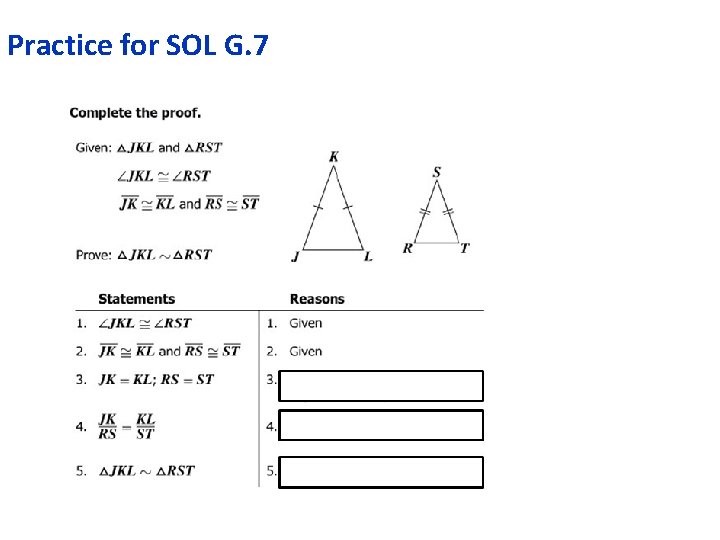 Using Student Performance Analysis Geometry Standards of Learning