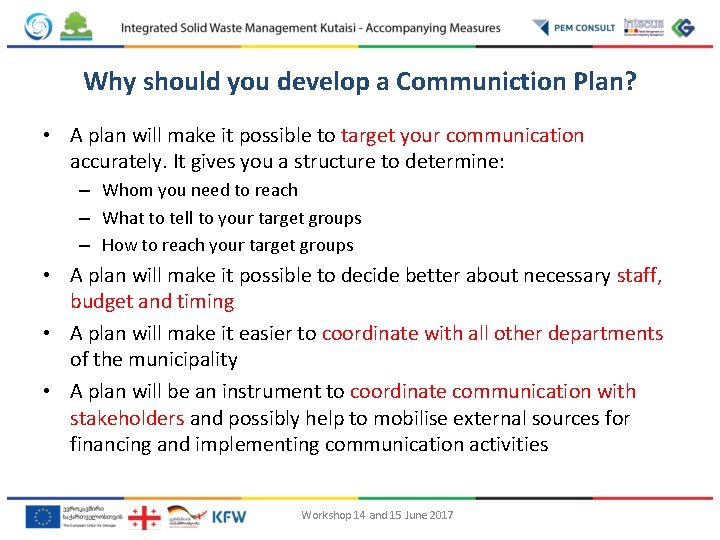 Principles and guidelines for elaborating a PR and