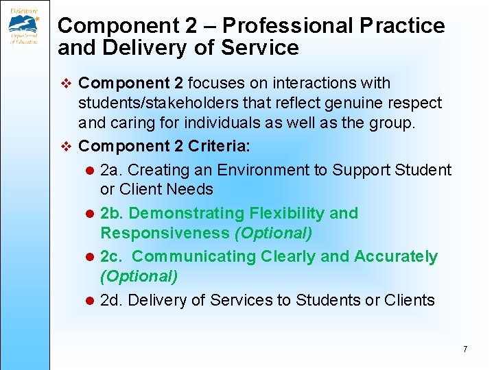 The Delaware Performance Appraisal System II for Specialists