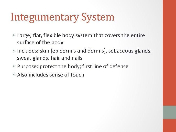 Dermatology The Integumentary System Chapter 7 Integumentary System
