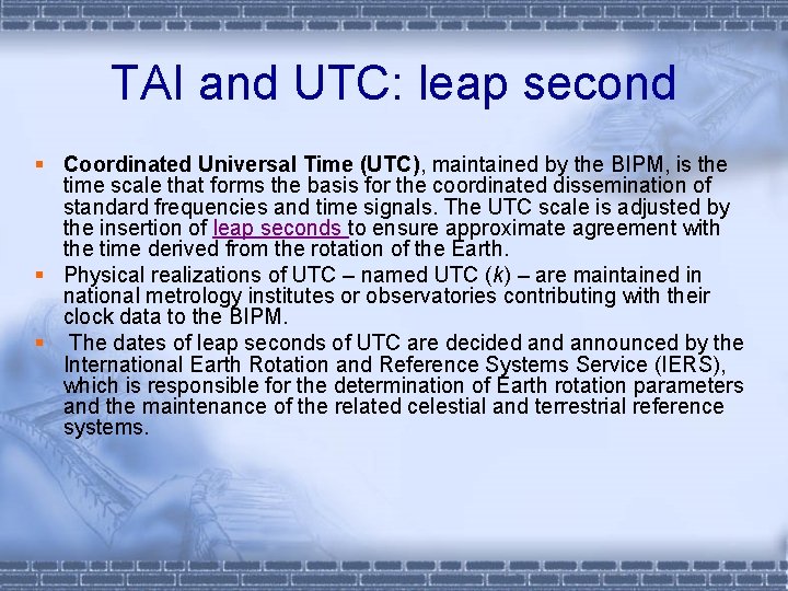 Time Standard and Ensemble Pulsar Time Scale Ding