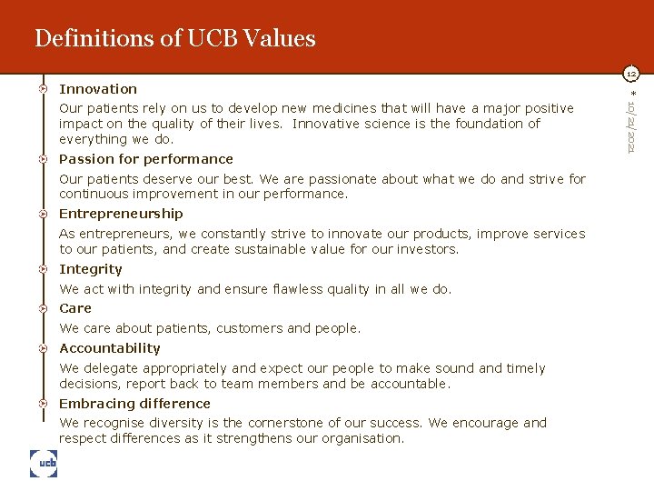 Values at the heart of Performance Isabel Carrion