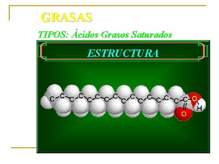 GRASAS ESTRUCTURA Triglicridos EL TIPO DE GRASA MS