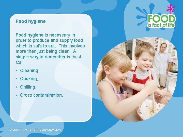 Food hygiene BRITISH NUTRITION FOUNDATION 2015 Learning objectives