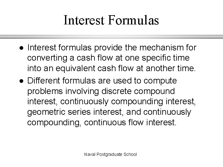 Time Value of Money Discounted Cash Flow Techniques