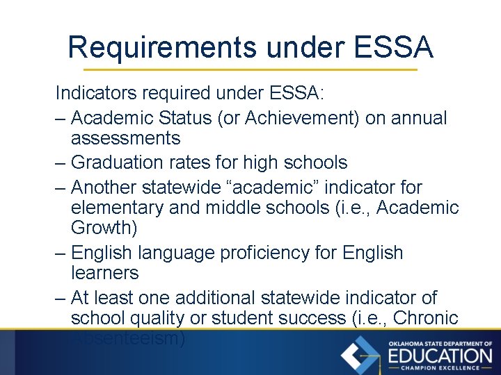 Accountability and School Report Cards Monica Daniels Executive