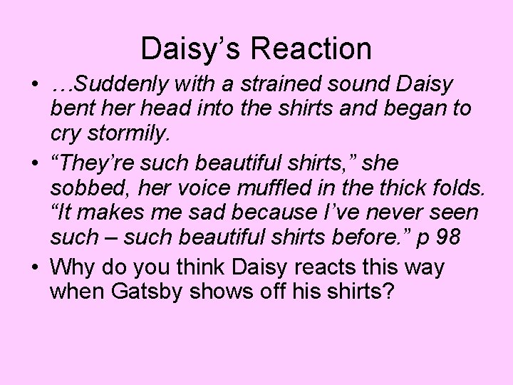 The Great Gatsby Ch 5 6 Important Information