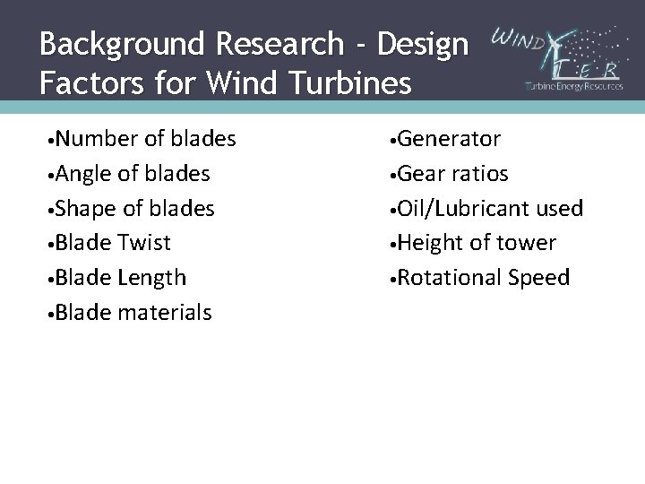 Wind Turbine Final Report Wind TER Wind Turbine