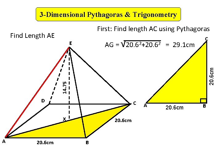 3 Dimensional Pythagoras Trigonometry C Cuboid Question H