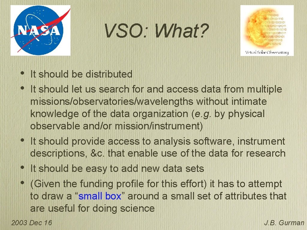 VSO A short history A bit of really