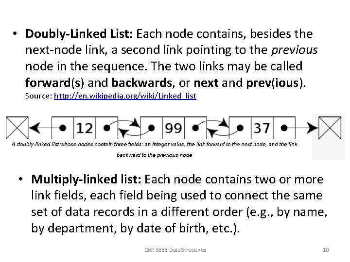 Linked Lists Chapter 6 5 17 CSCI 3333